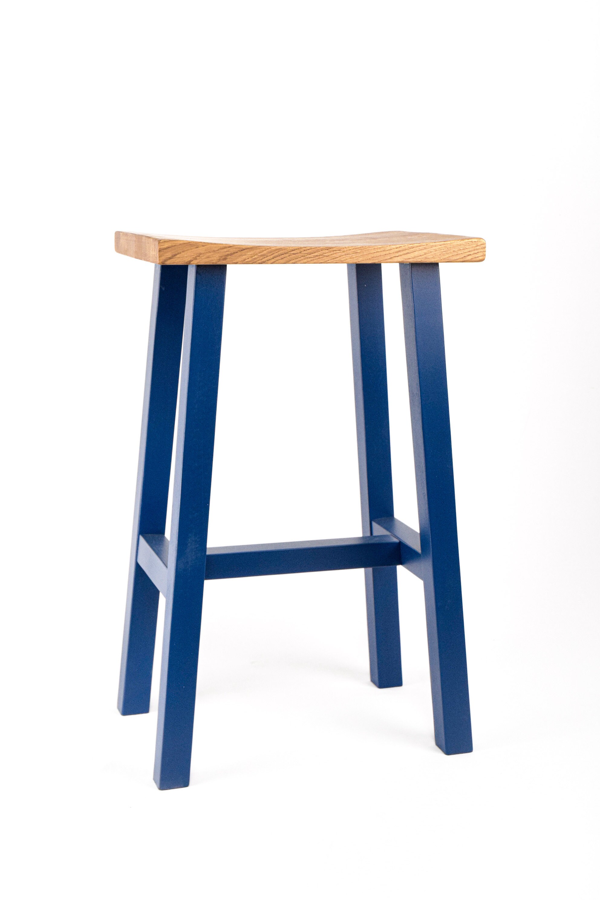 Isu Bar Stool, Painted New Isu Curved Oak Top Clockhouse Kitchen Dining ...