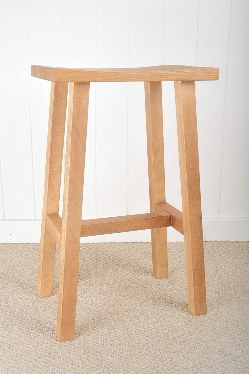 Isu Bar Stool, Painted New Isu Curved Oak Top Clockhouse Kitchen Dining ...