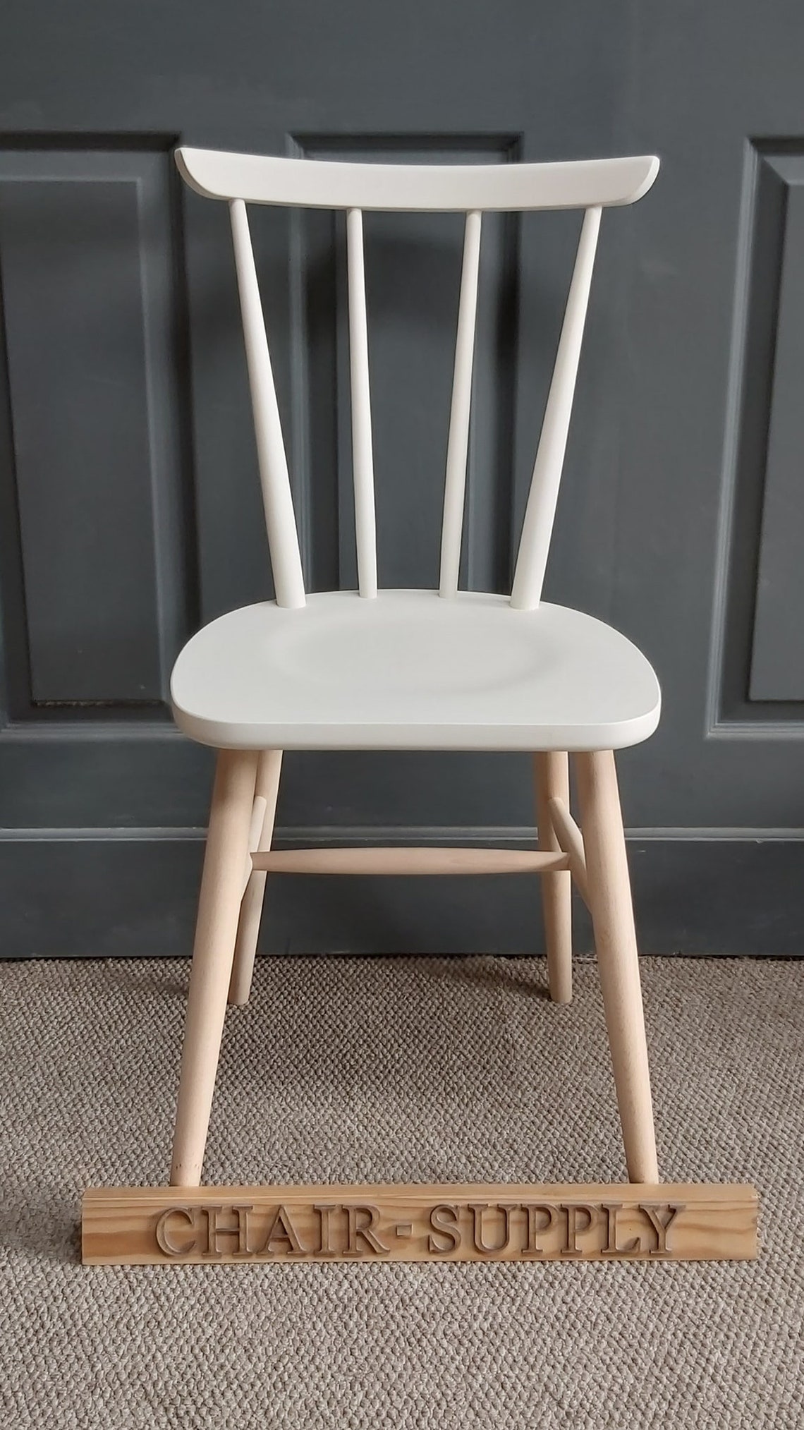 2 Tone Painted Solid Beech Spindle Kitchen Dining Chair | Etsy