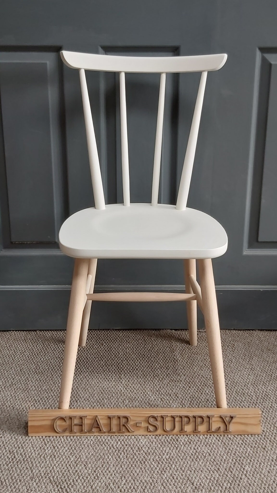 2 Tone Painted Solid Beech Spindle Kitchen Dining Chair | Etsy