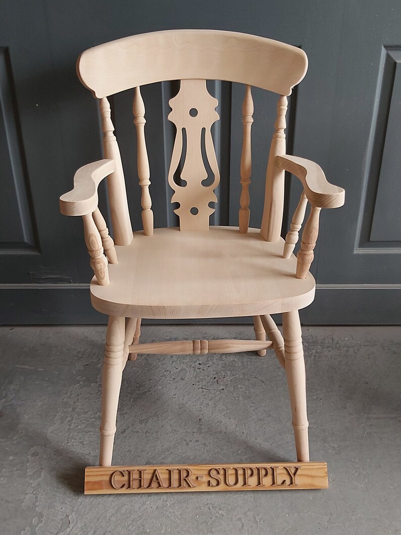 New Solid Beech Fiddle Back Carver Chair painted in any colour | Etsy