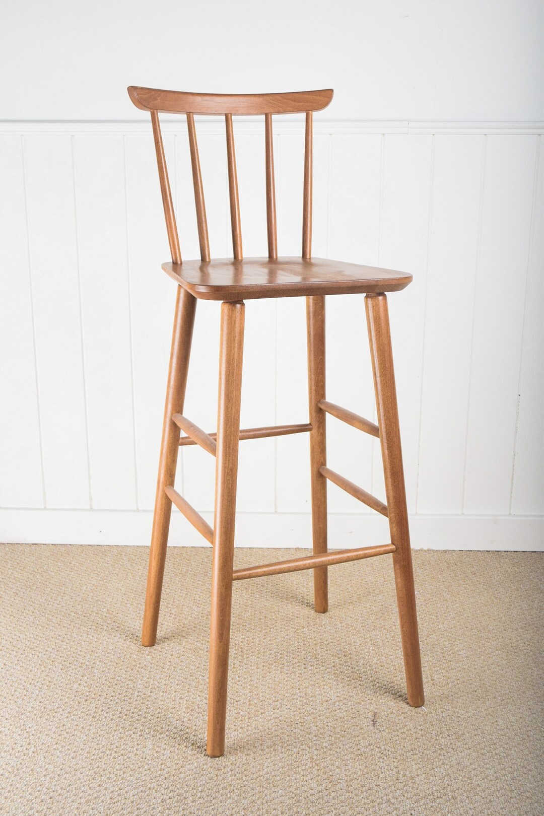 Enzo Bar Stool, Scandinavian Enzo Kitchen Dining Solid Wood Bar Stools ...
