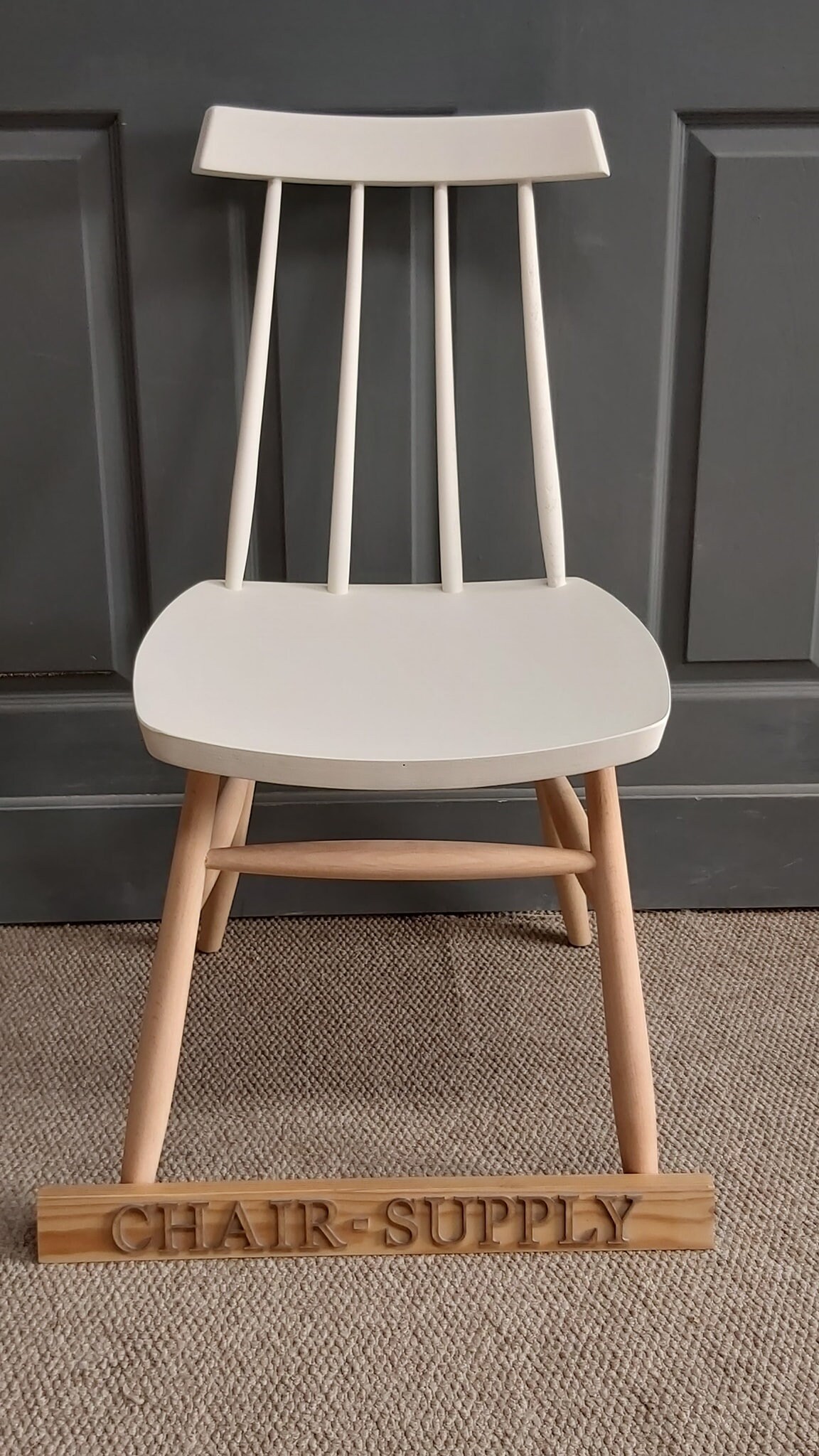 2 Tone Painted Solid Beech Spindle Kitchen Dining Chair | Etsy