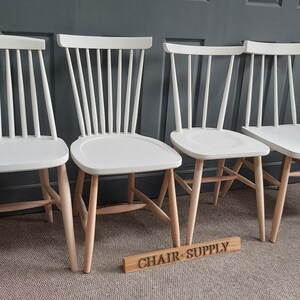 2 Tone Painted Solid Beech Spindle Kitchen Dining Chair - Etsy