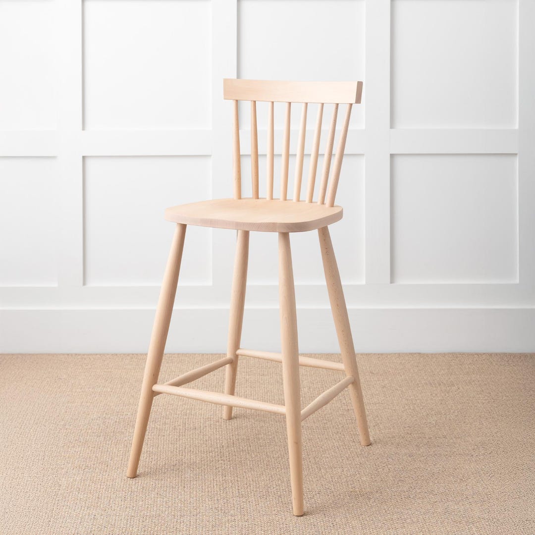 Nordic Bar Stool, New Solid Wood Farmhouse Kitchen Dining Nordic Bar ...
