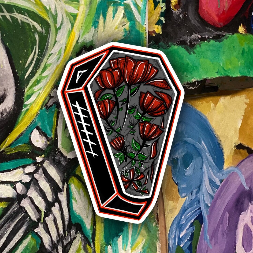 Living Coffin Sticker - Etsy
