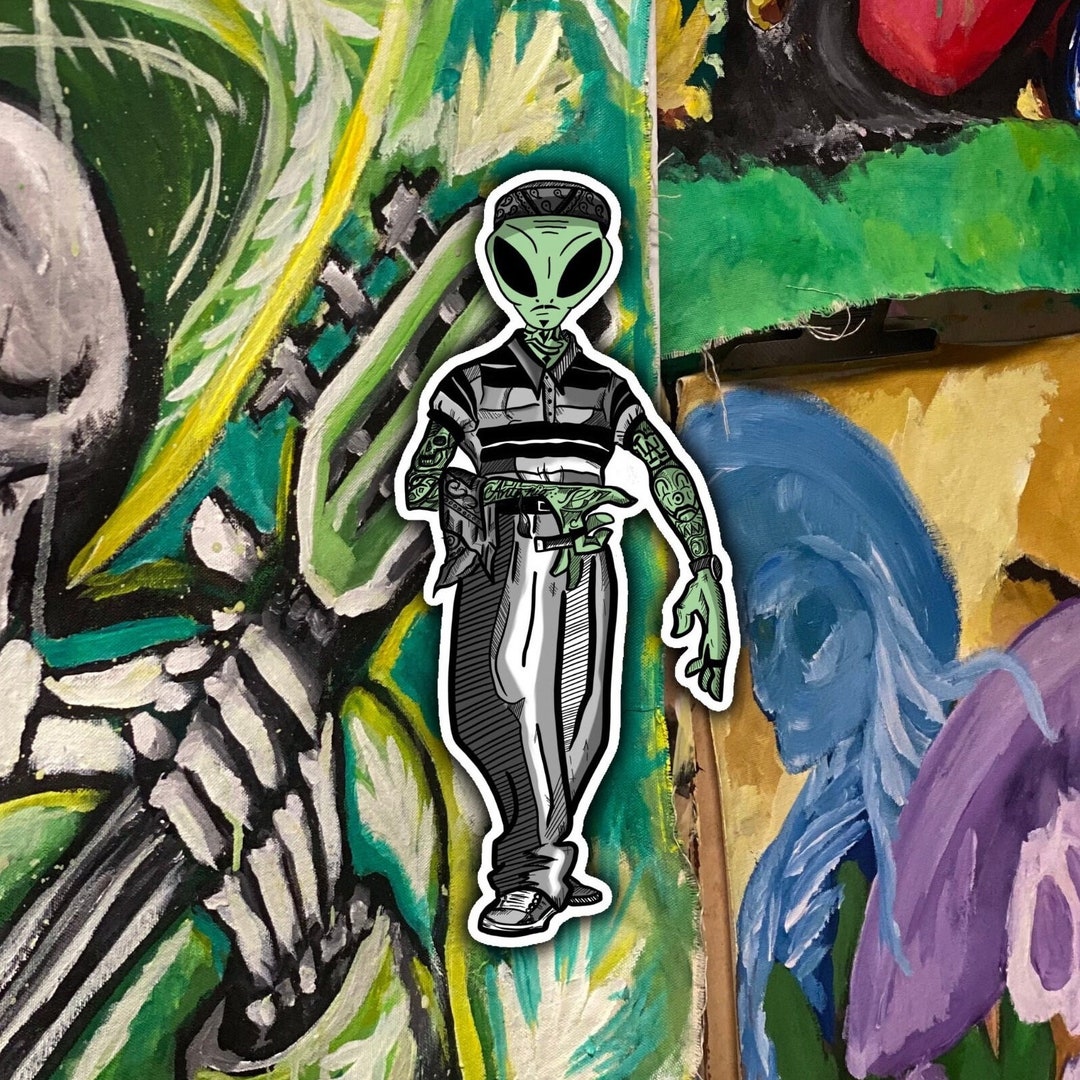 Cholo Alien Sticker - Etsy