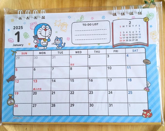 Doraemon 2025 Desk Calendar, Made in Japan - Etsy