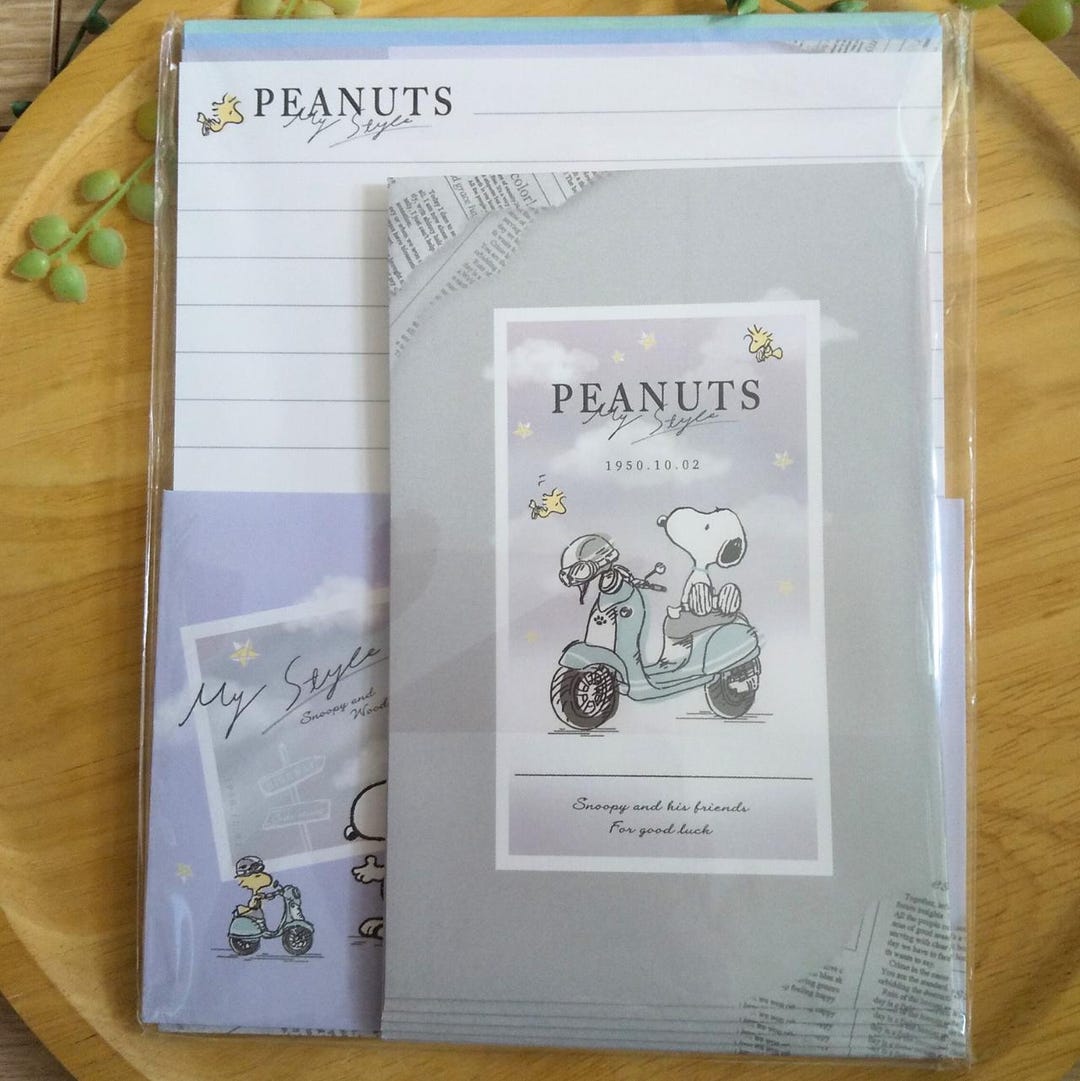 Peanuts Snoopy Letter Writing Set, Snoopy Stationery, Traveling Sky ...