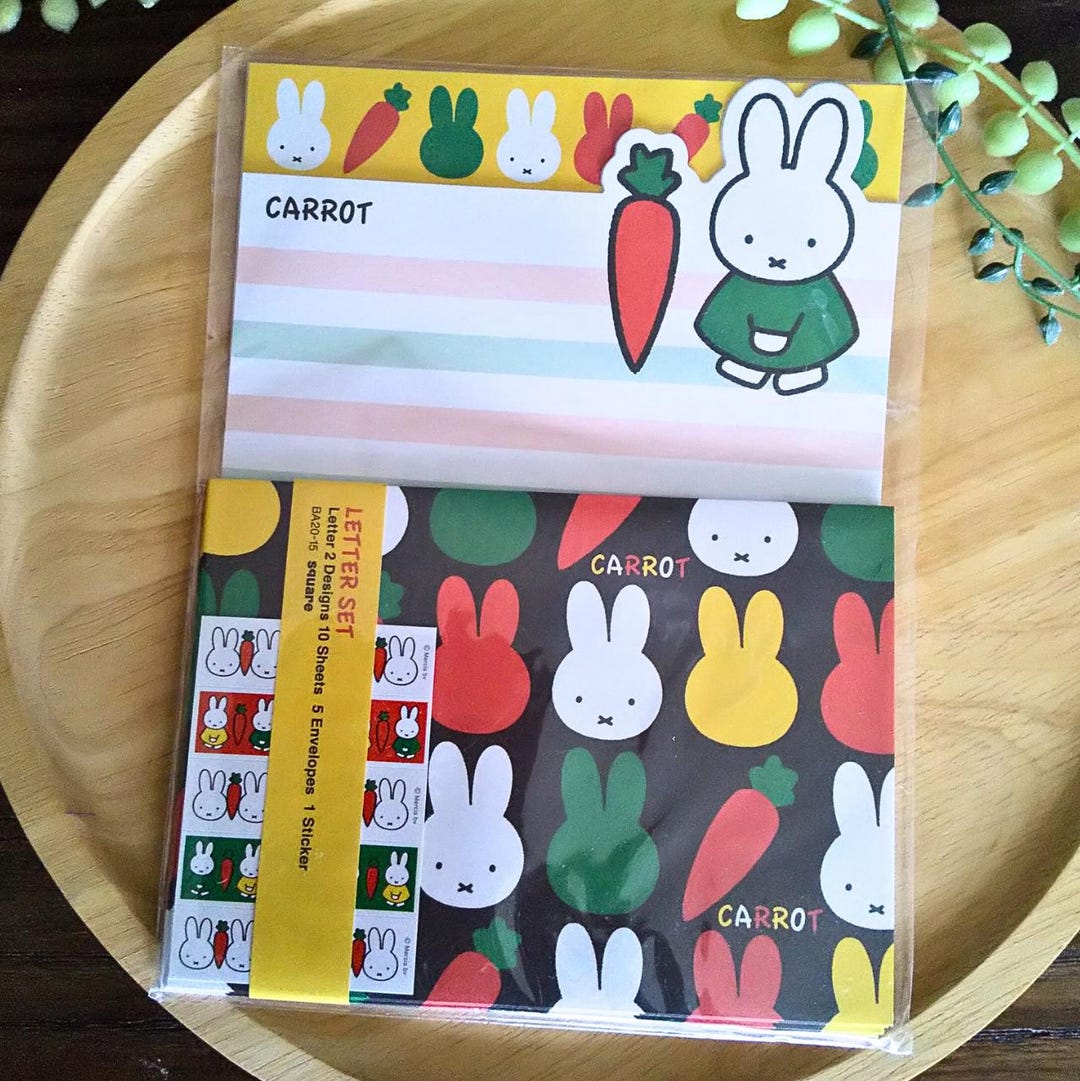 Nijntje Miffy Letter Writing Set, Japanese Stationery, Carrot - Etsy