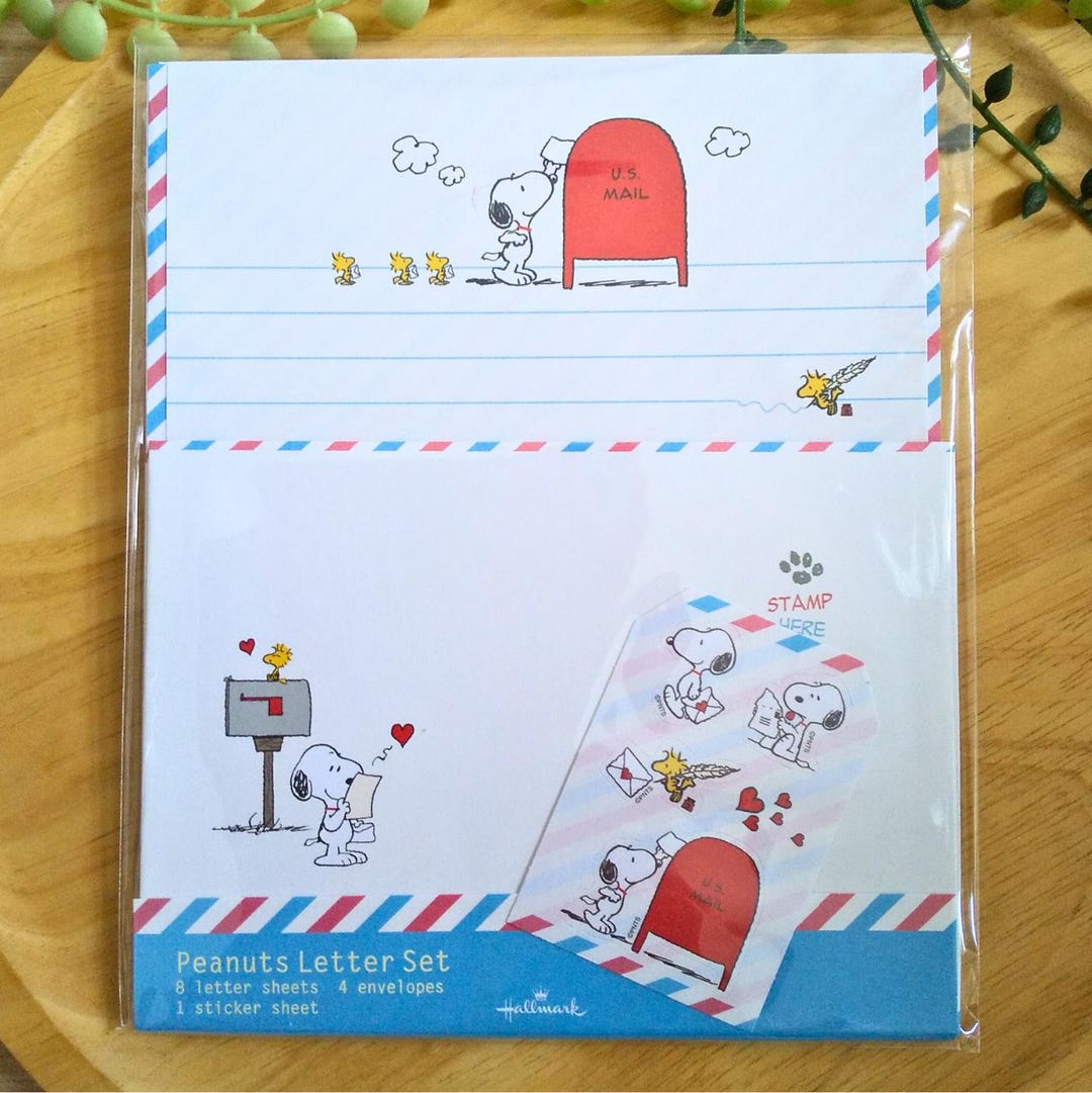 Snoopy Letter Writing Set, Peanuts Snoopy Stationery, Pen Pal Snail ...