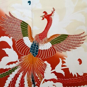 Japanese Vintage Kimono, Furisode, Long Sleeve Kimono, Embroidered ...