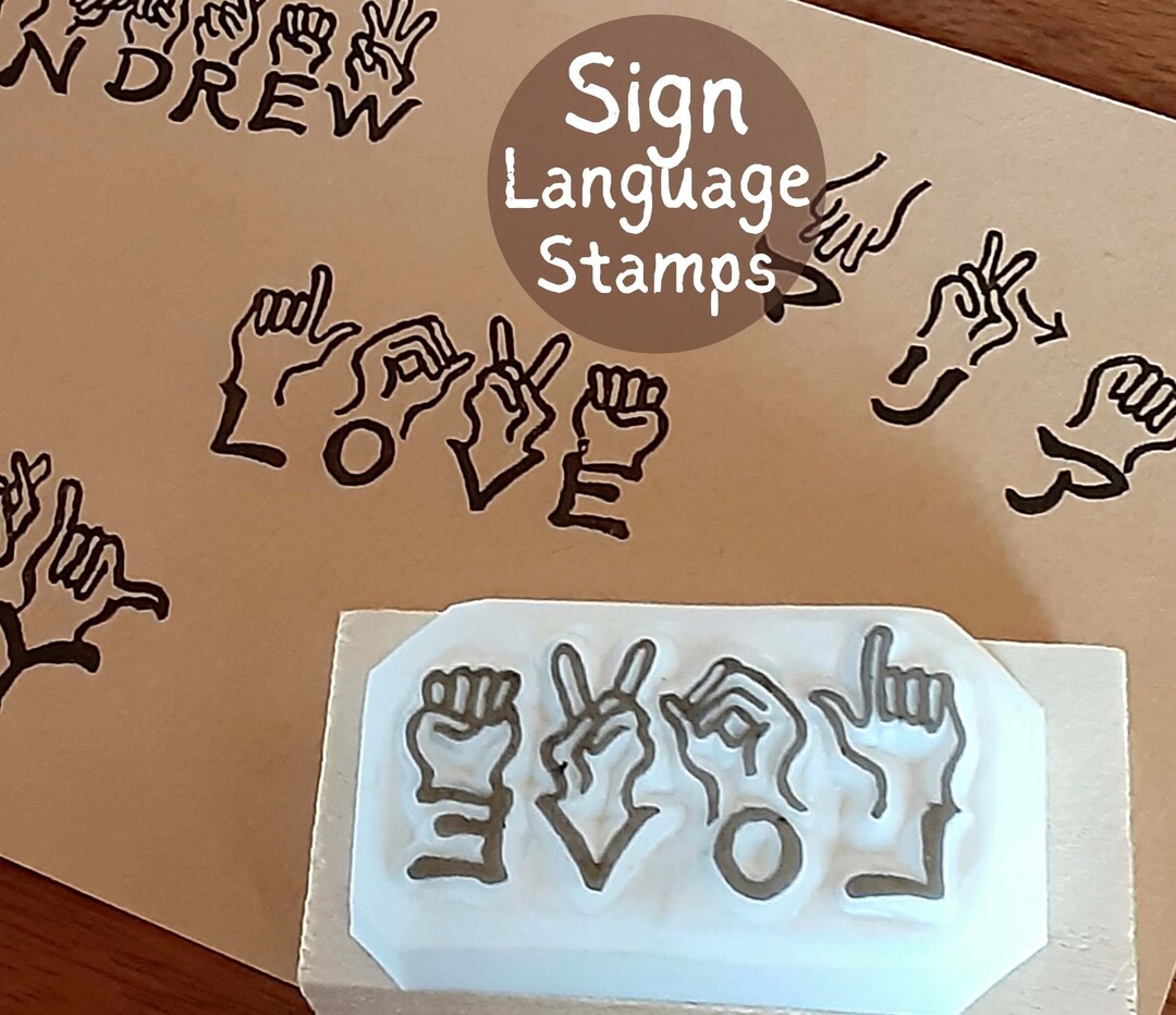 Personalized Name/word Stamp With Sign Language, Japanese or English ...