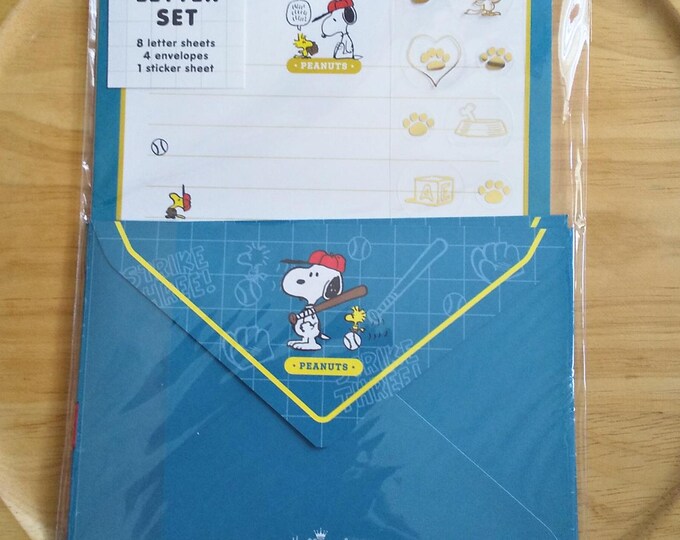 Peanuts Snoopy Letter Writing Set, Stationery Set, Baseball - Etsy