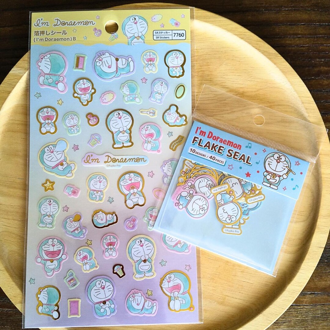 Doraemon Sticker Set, Sticker Sheet and Sticker Flake Set - Etsy