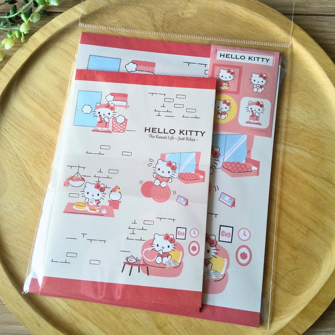 Hello Kitty Letter Writing Set, Japanese Stationery, Kawaii Letter Set ...