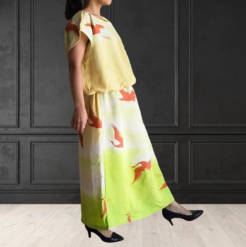 Upcycled Japanese Kimono Top and Skirt Set, Two Piece Set, 2 Piece ...
