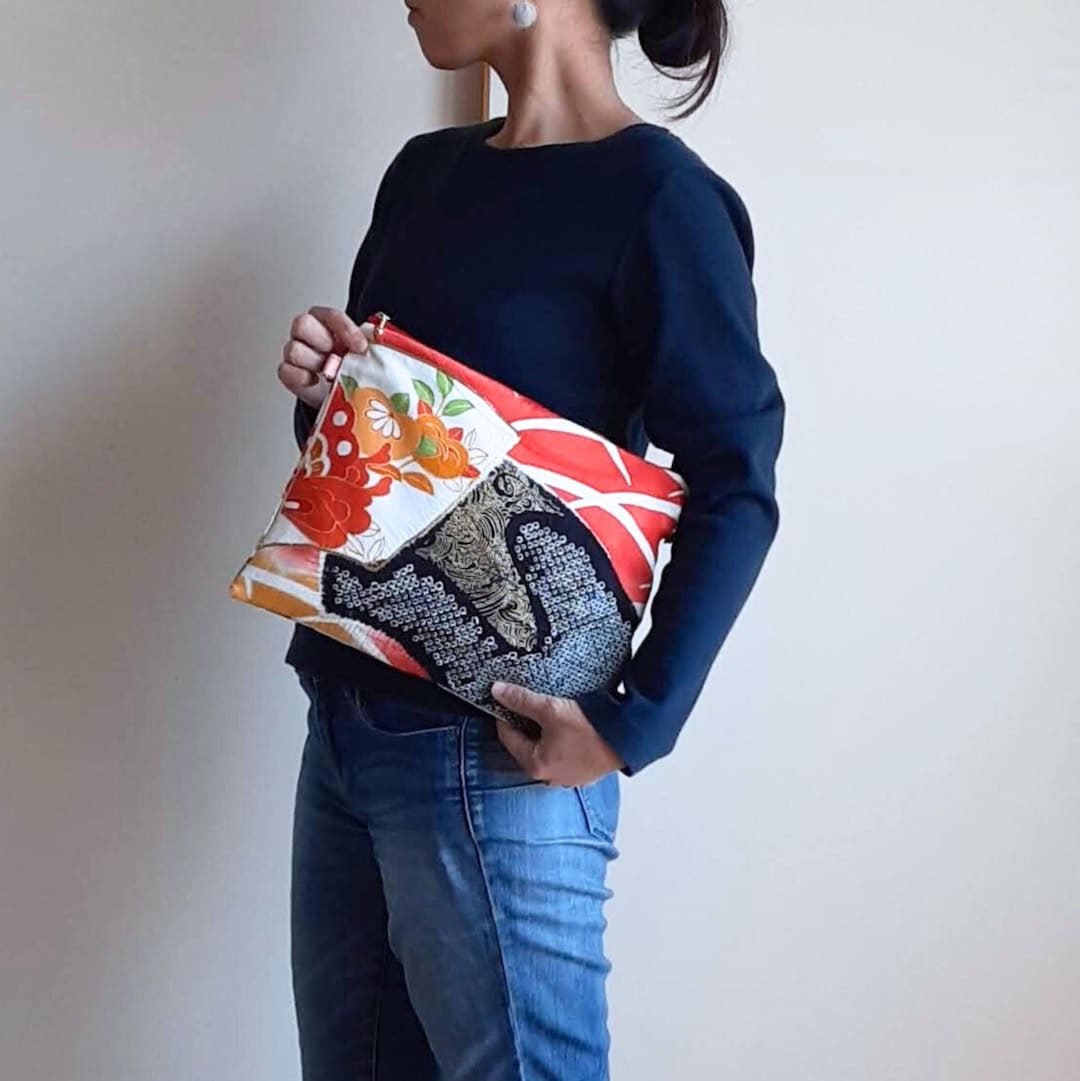 Kimono Clutch Bag, Zipper Bag, Storage Pouch Travel Pouch, Tablet Case ...