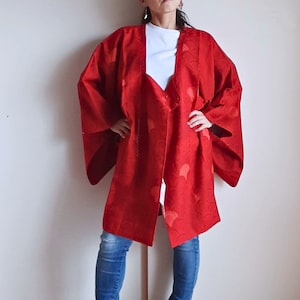 Japanese Vintage Kimono Jacket, Michiyuki, Coat, Seigaiha, Unused, New ...