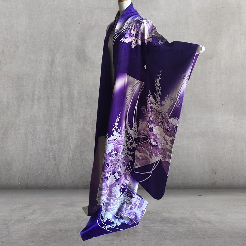 Japanese Vintage Furisode - Etsy