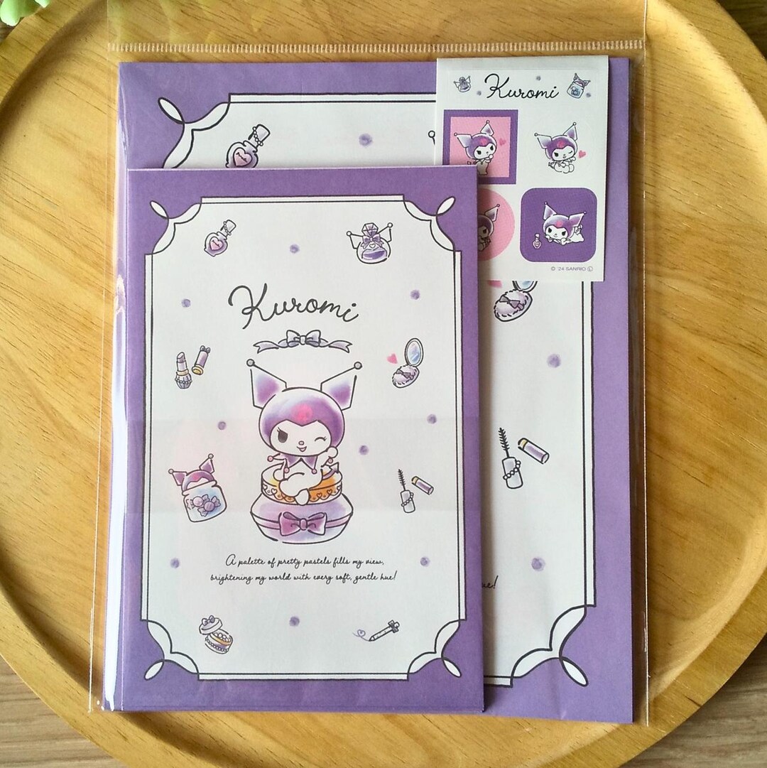 Sanrio Character Kuromi Letter Writing Set, Kawaii Stationery Set, Pen ...