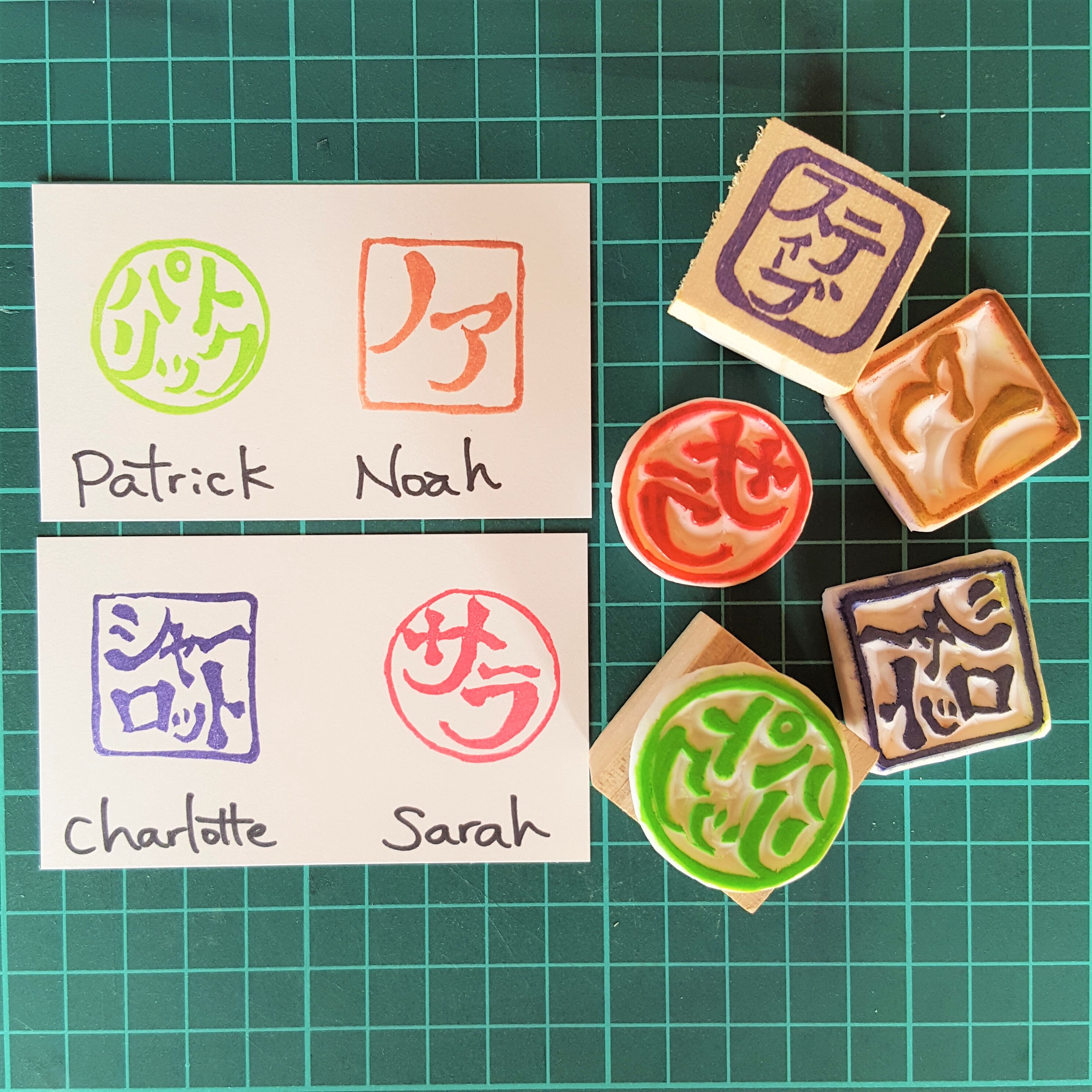 Custom Name Stamps in Japanese-katakana - Etsy