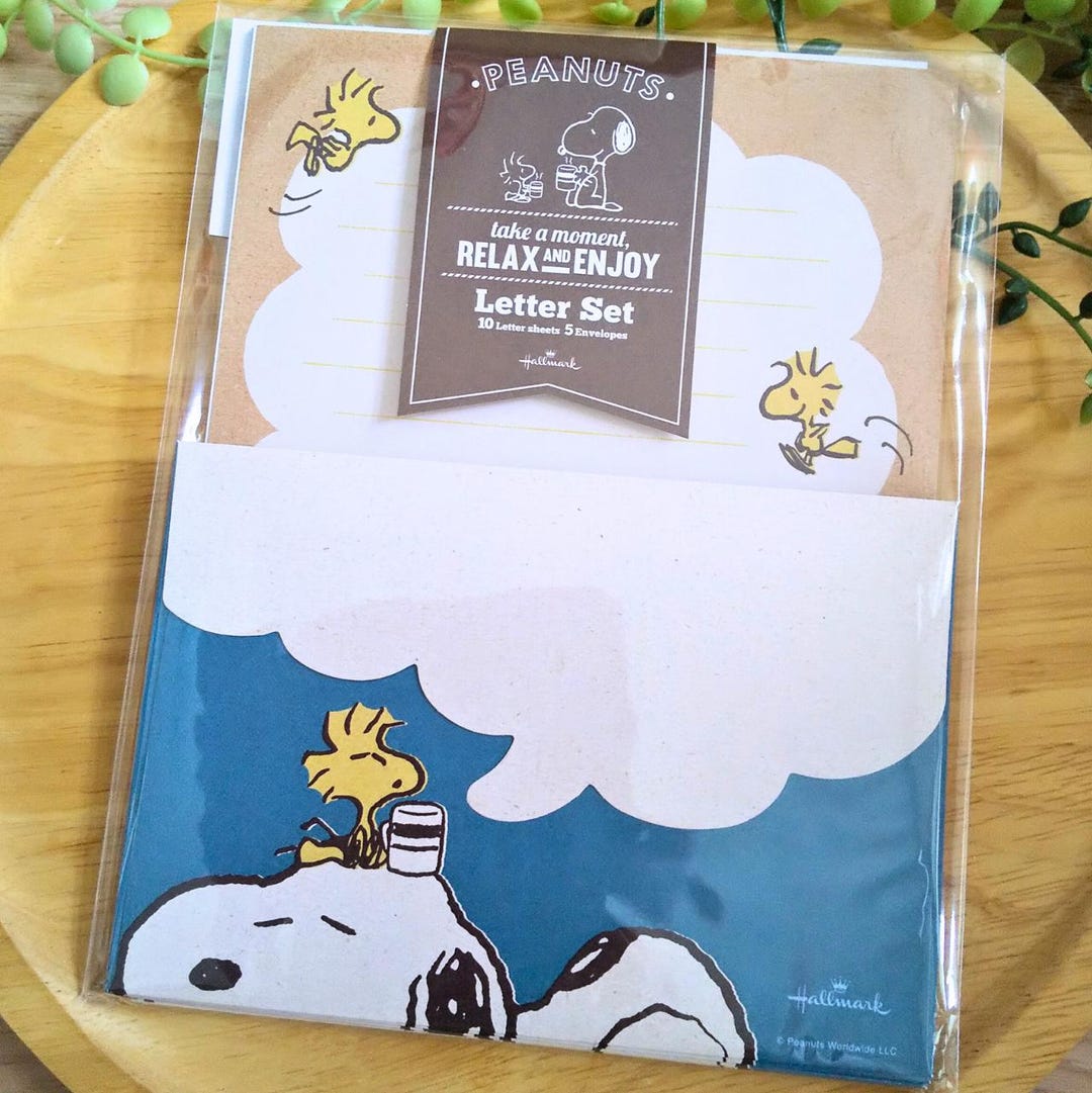 Peanuts Snoopy Letter Writing Set, Snoopy Stationery -relax - Etsy