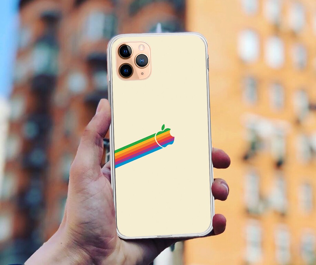 Retro Rainbow Apple Logo iPhone Case: Vintage Design Art - Etsy
