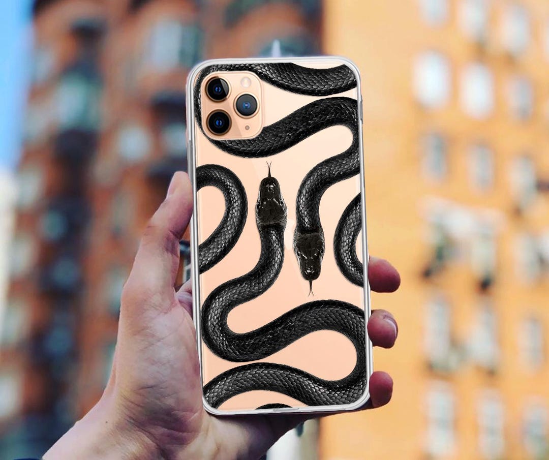Transparent Snake for iPhone 16 15 14 13 X 12 Mini 16 Pro Max Mini ...