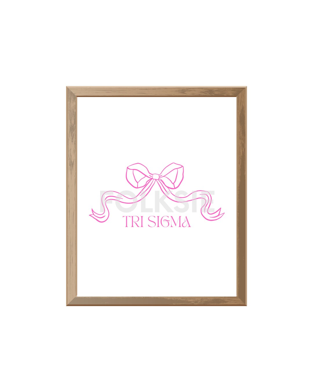 Tri Sigma Bow Art Printable Poster - Etsy