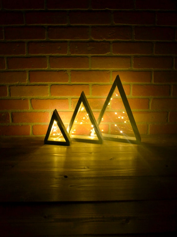Triangle Light Set of 3 Mood Lighting Mantel Lights New - Etsy