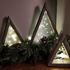 Triangle Light Set of 3, Mood Lighting, Mantel Lights, New Home Gift ...