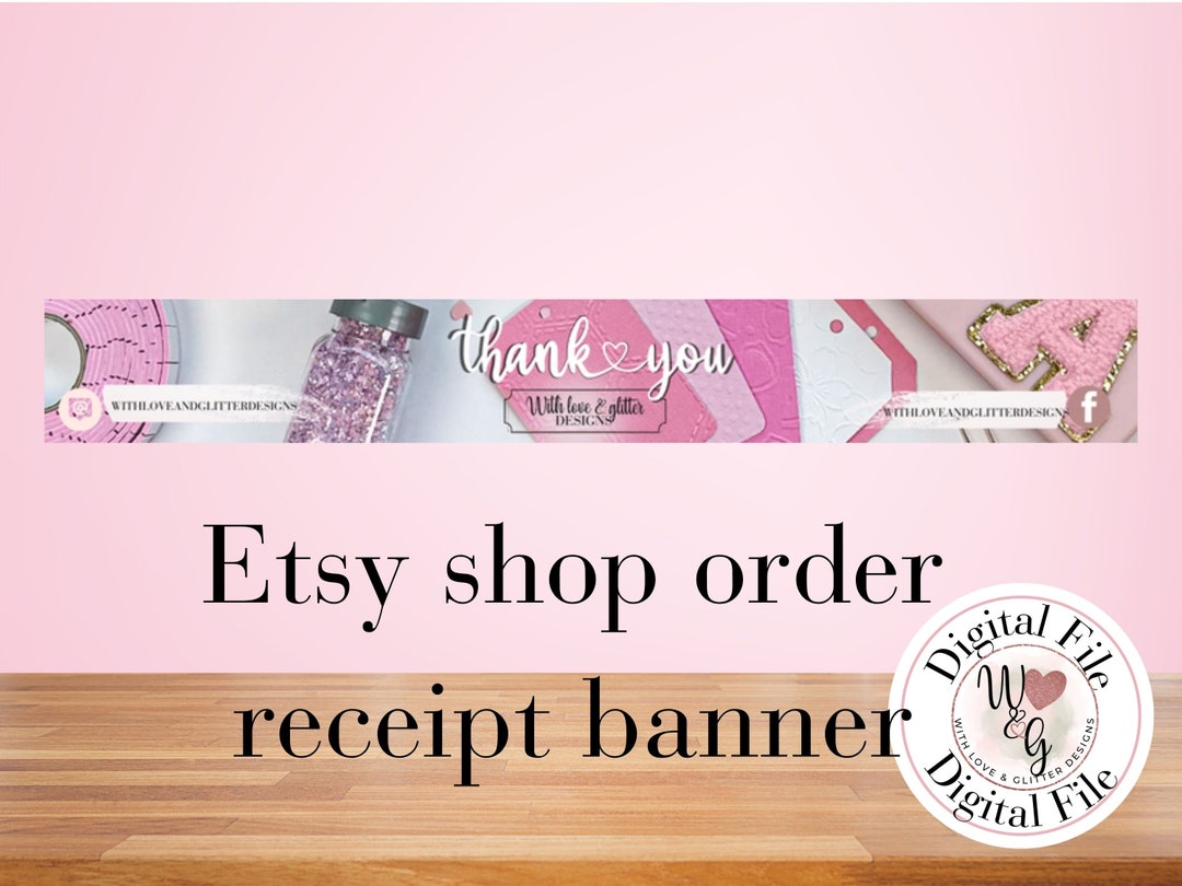 Etsy Order Receipt Banner Canva Editable Template Ready to Use - Etsy