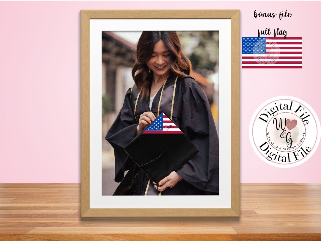 USA Flag for Grad Cap Topper - Etsy