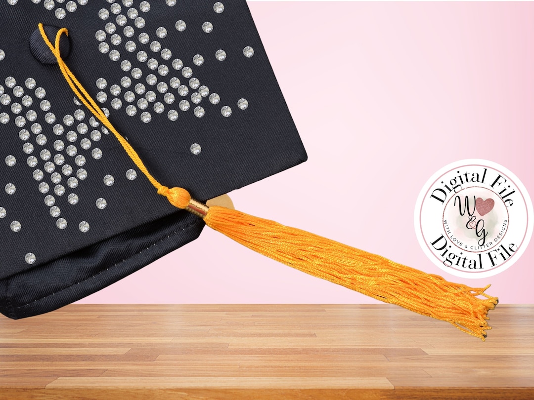 Star Graduation Cap Template Grad Cap Topper Rhinestone Blinged Grad ...