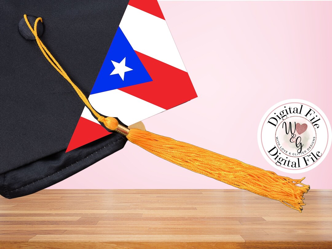 Puerto Rico Flag for Grad Cap Topper - Etsy