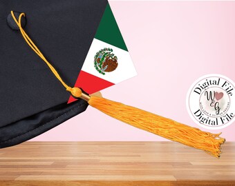 Mexico and US Flag Grad Cap, First Generation Grad Cap, Custom Grad ...