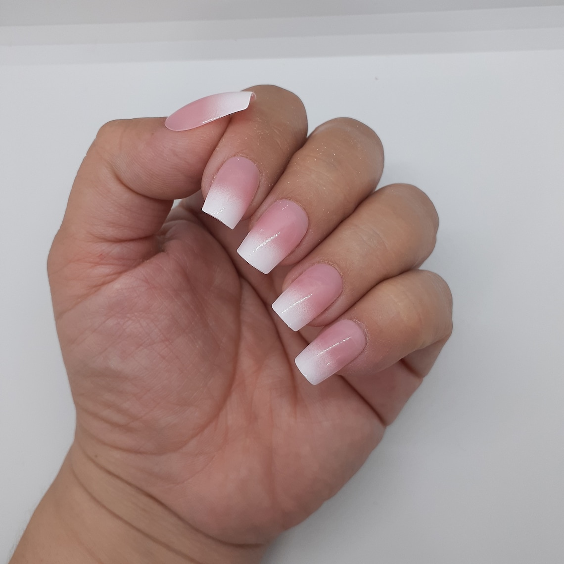 Baby Boomer / French Gradient Press On Nails | Etsy
