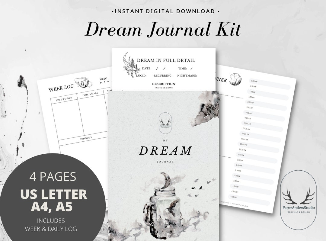 Dream Journal Printable / Dream Planner, Digital PDF Download, Grimoire ...