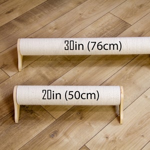 Wooden Cat Scratching Post, Cat Scratcher, Horizontal Floor Cat ...