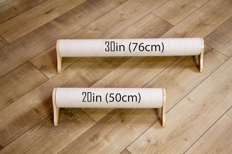 Wooden Cat Scratching Post, Cat Scratcher, Horizontal Floor Cat ...