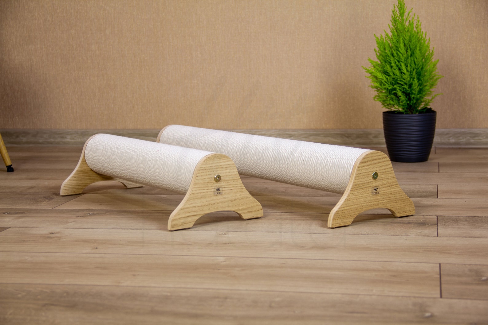 Wooden Cat Scratching Post Cat Scratcher Horizontal Floor - Etsy