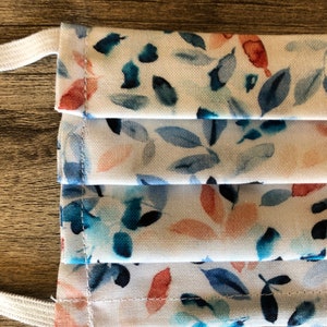 Watercolor Flower Face Mask - Etsy