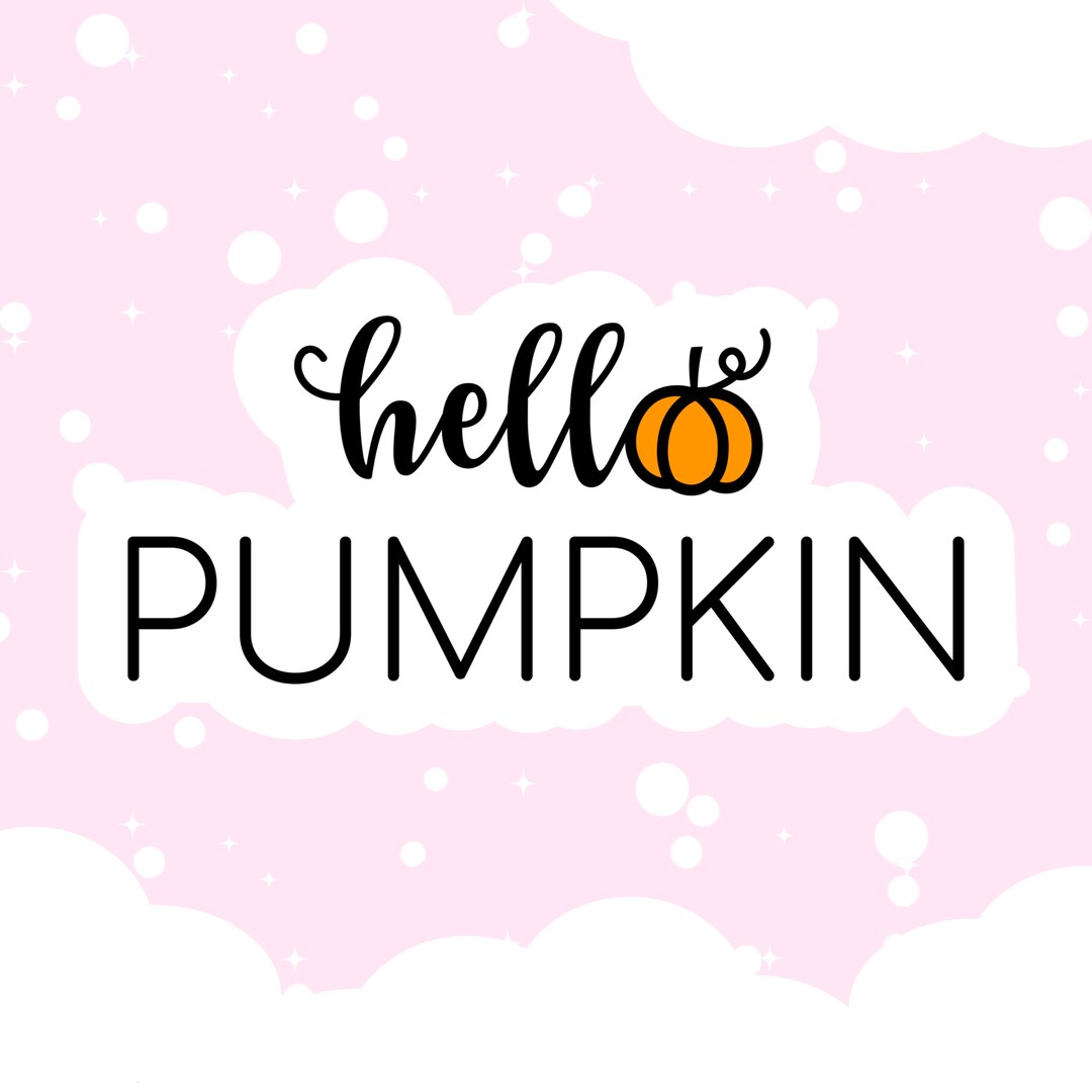Hello Pumpkin Singular Sticker - Etsy