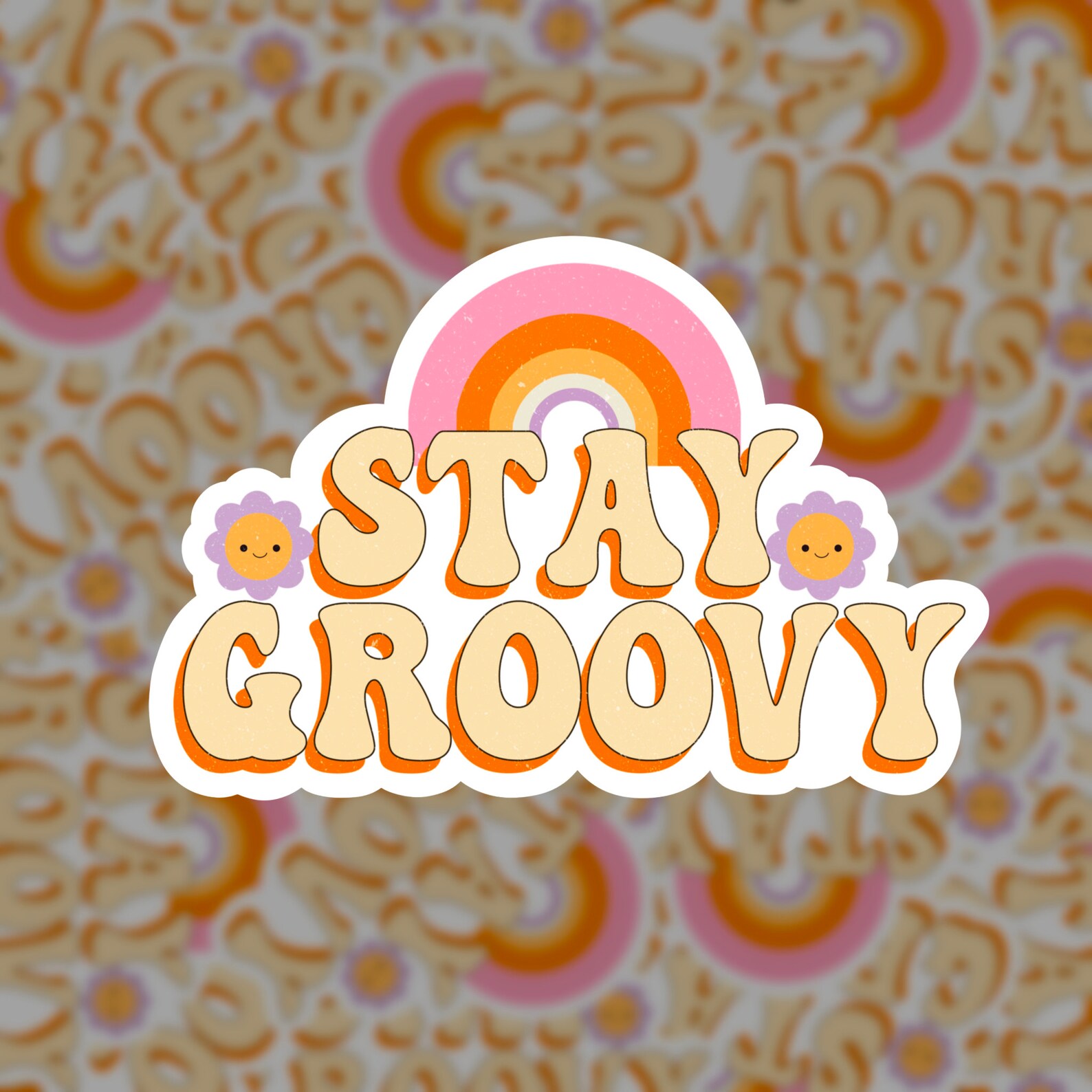 Stay Groovy Singular Sticker - Etsy