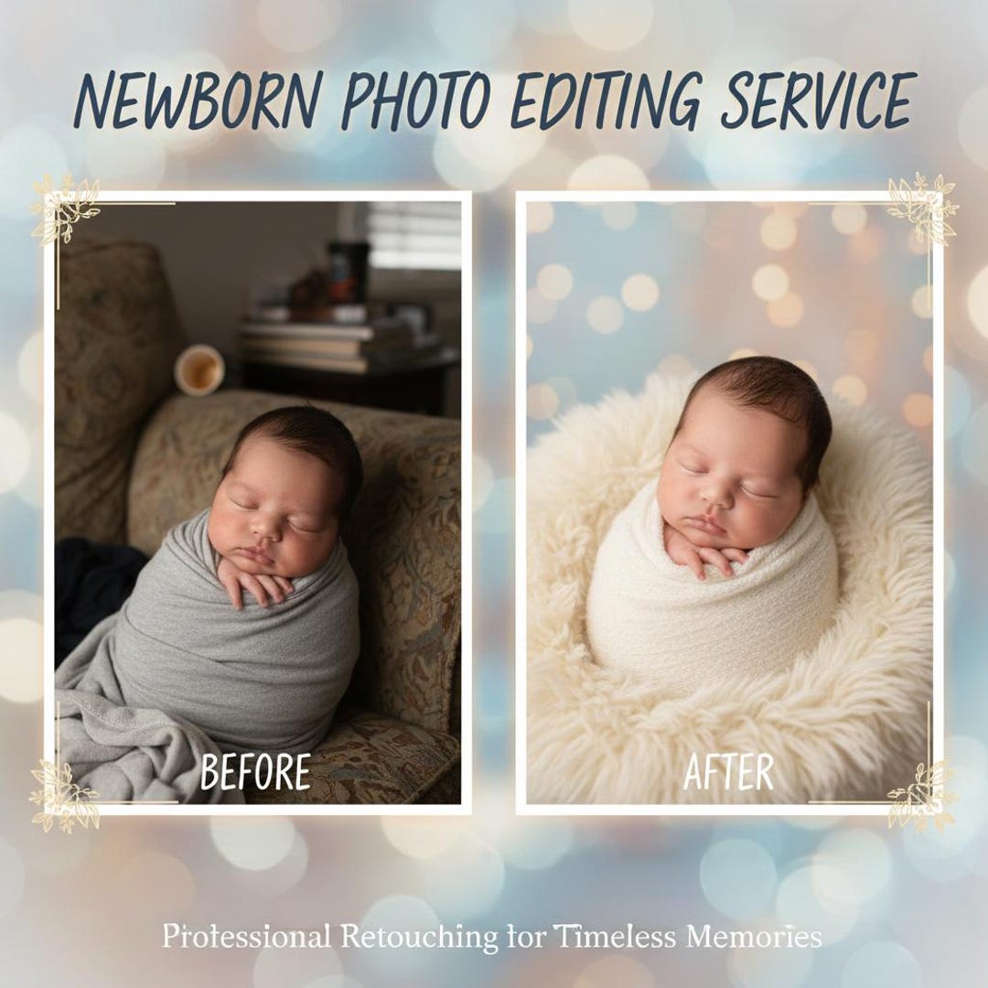 Newborn Photo Editing Service: Baby Backdrops, Photoshop - Etsy