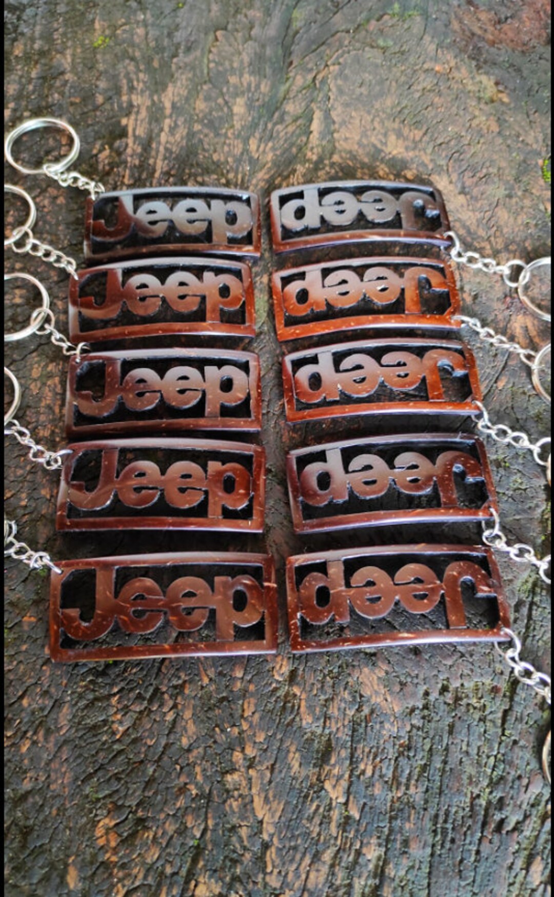 Coconut Shell Handmade Car Logo Key Tag Gift - Etsy