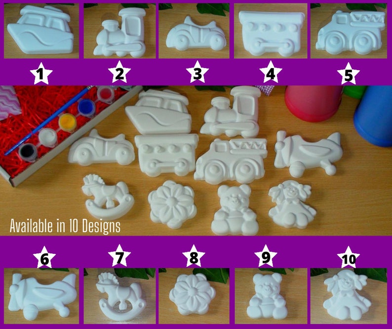 Paint at Home Plaster Shapes Craft Kit Set of 2 - Etsy UK