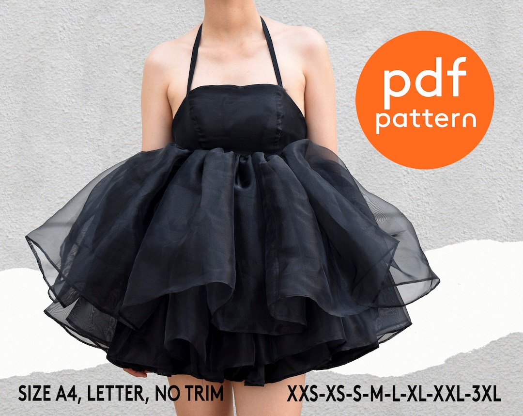 Puff Dress Sewing Pattern, Puff Dress PDF Pattern - Etsy