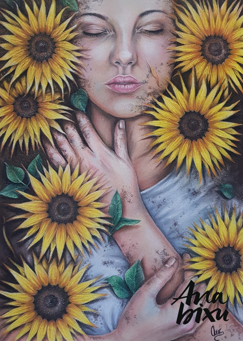 Original Handmade Pastel Drawing - Lethargy - Etsy